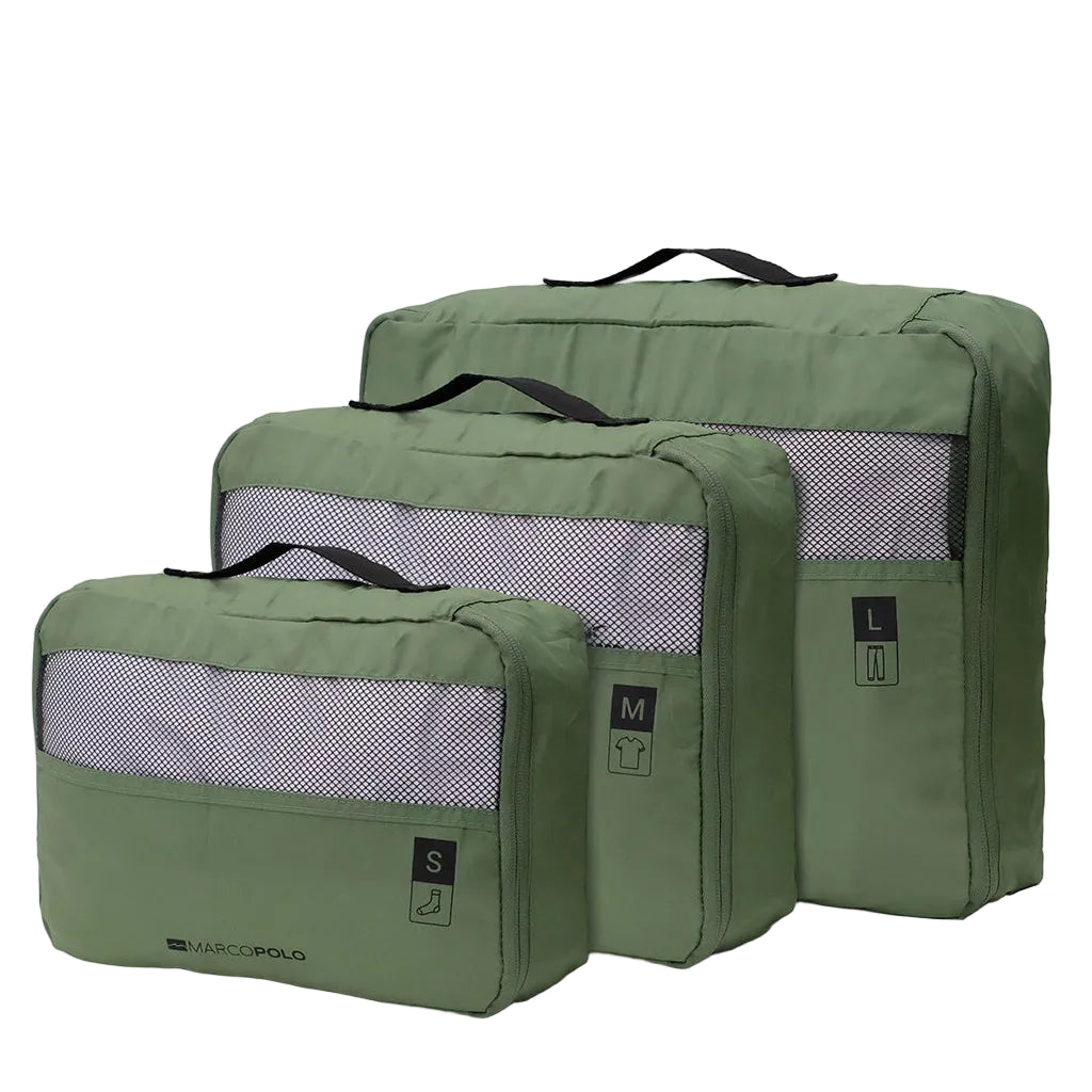 סט 3 ארגוניות למזוודה לחיסכון במקום ולאריזה חכמה מבית Marco Polo דגם S ...